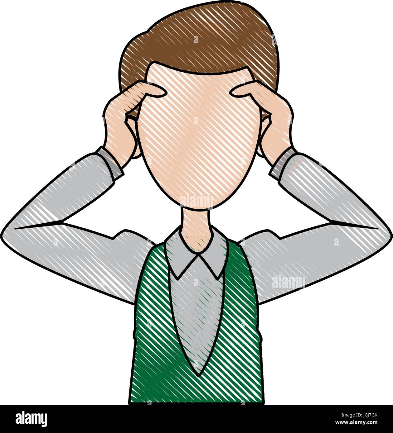 Touching head Stock Vector Images - Alamy