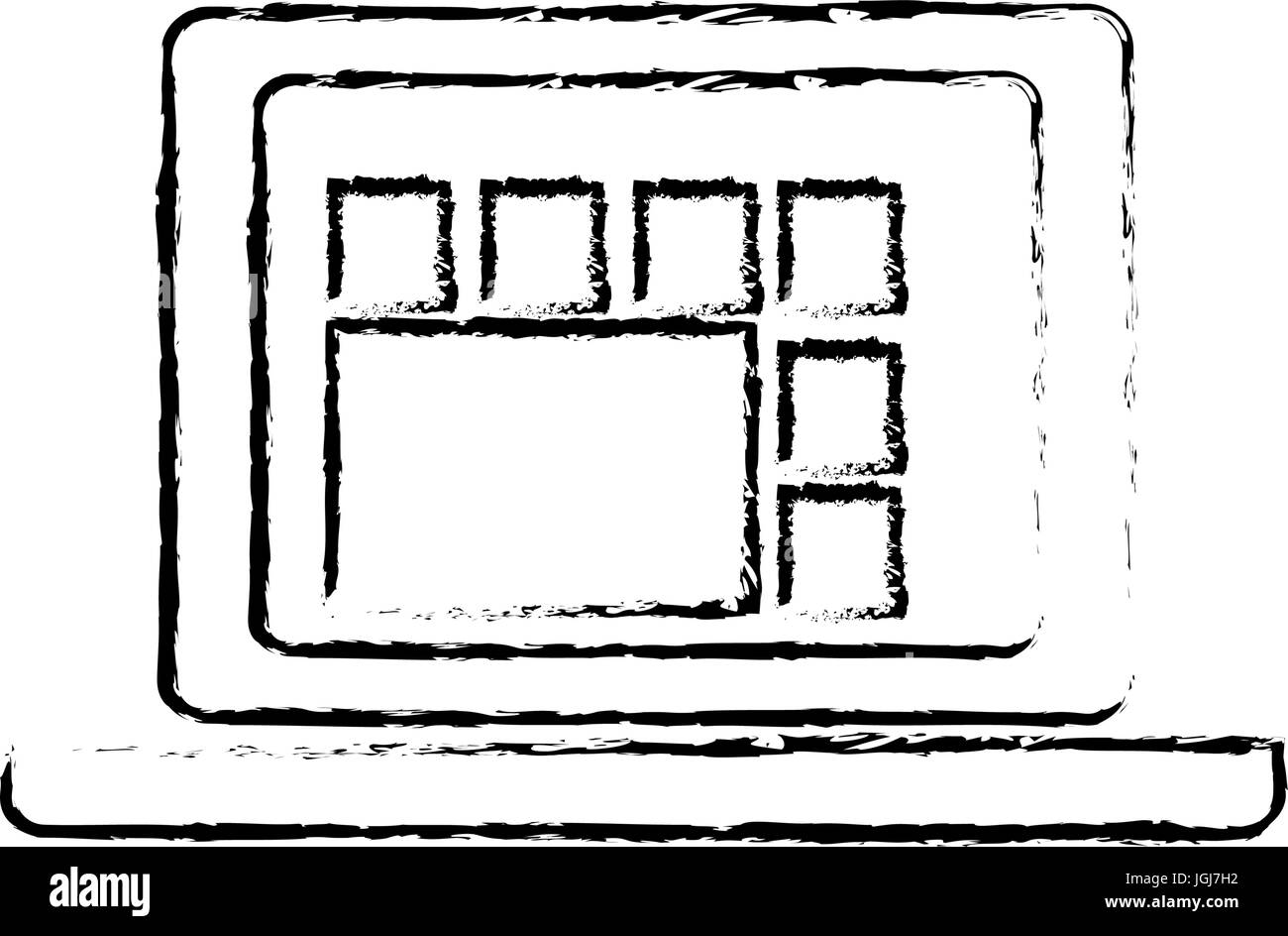 laptop computer graph work technology Stock Vector Image & Art - Alamy