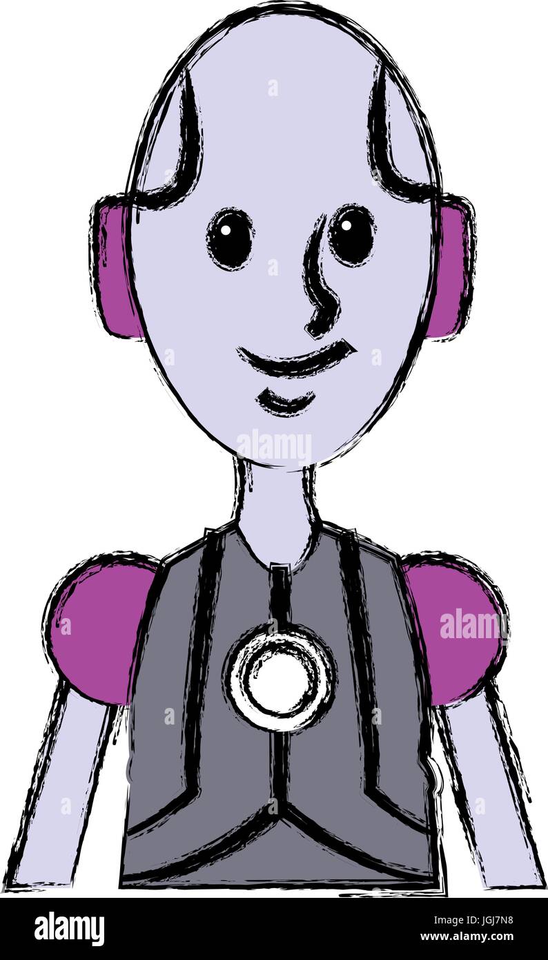 friendly android robot character cyborg future Stock Vector Image & Art ...