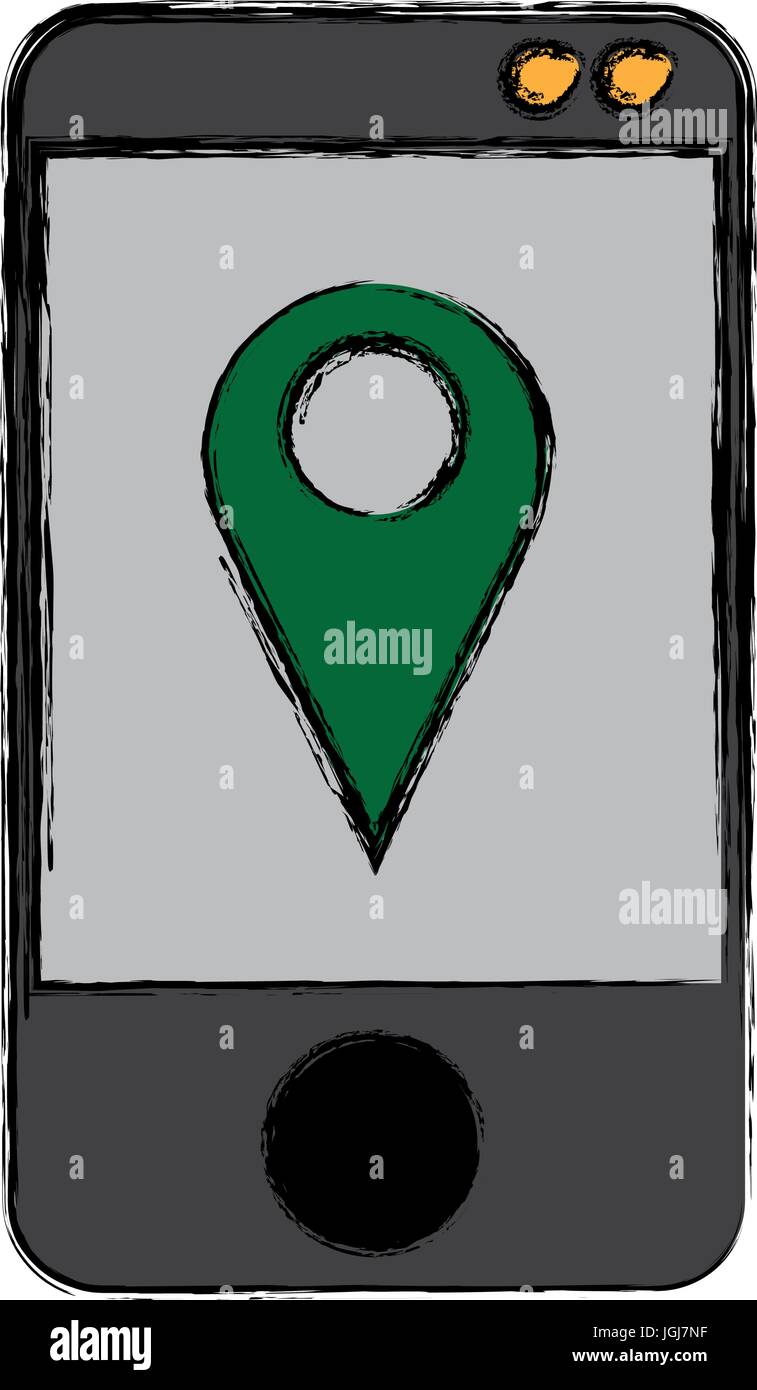 mobile gps navigation location pin concept Stock Vector Image & Art - Alamy