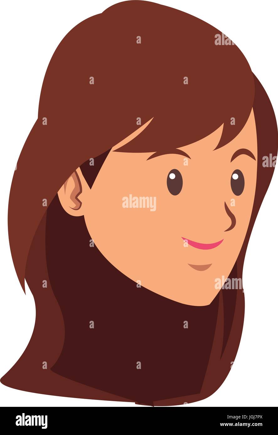 cartoon face young girl student Stock Vector Image & Art - Alamy
