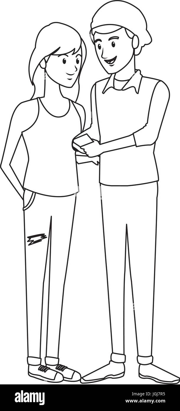 Male female college students Black and White Stock Photos & Images - Alamy