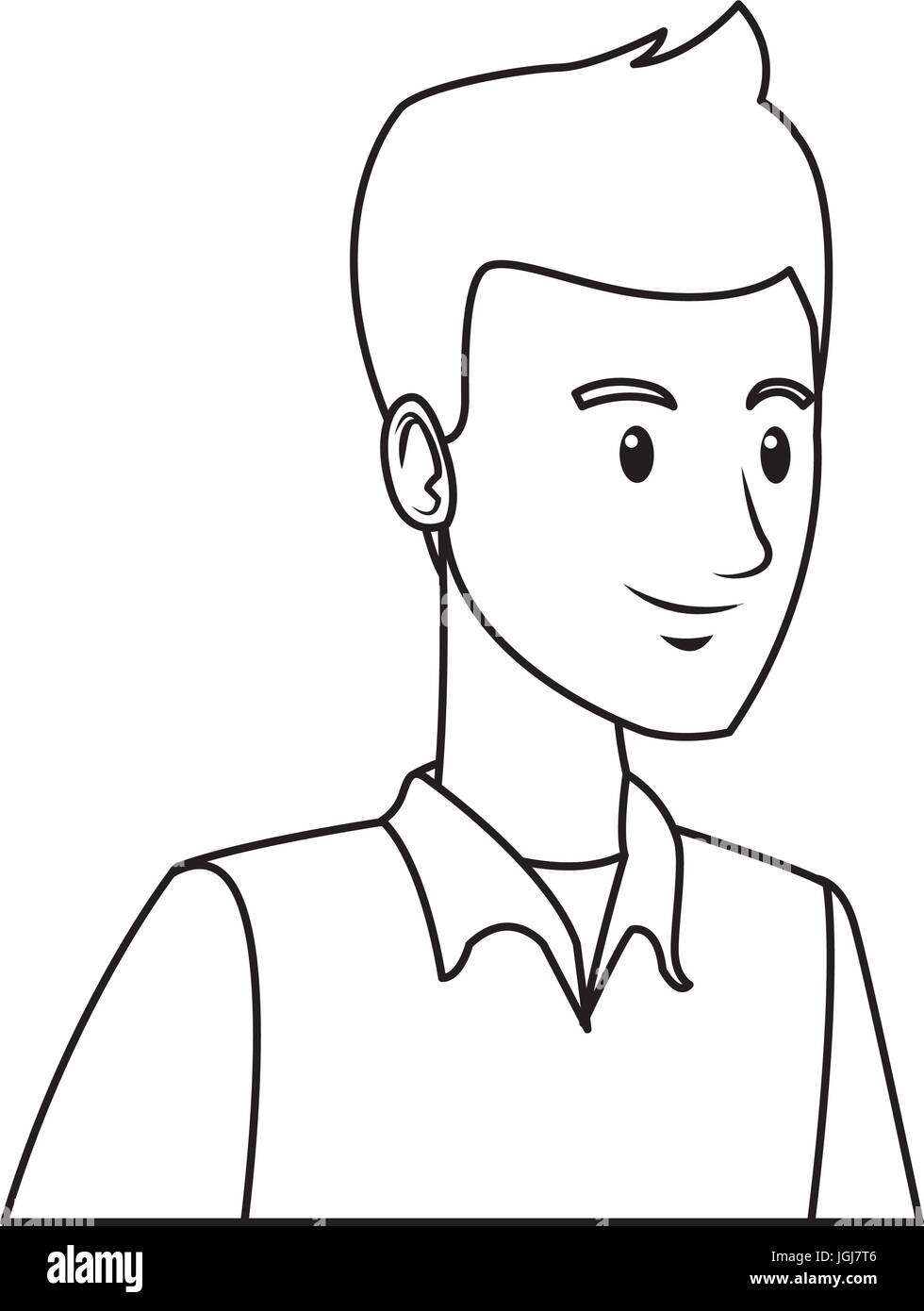 young man portrait of a teenage student Stock Vector Image & Art - Alamy