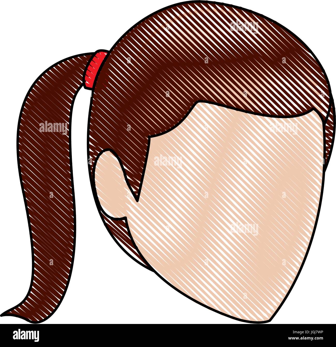 cartoon face young girl student Stock Vector Image & Art - Alamy