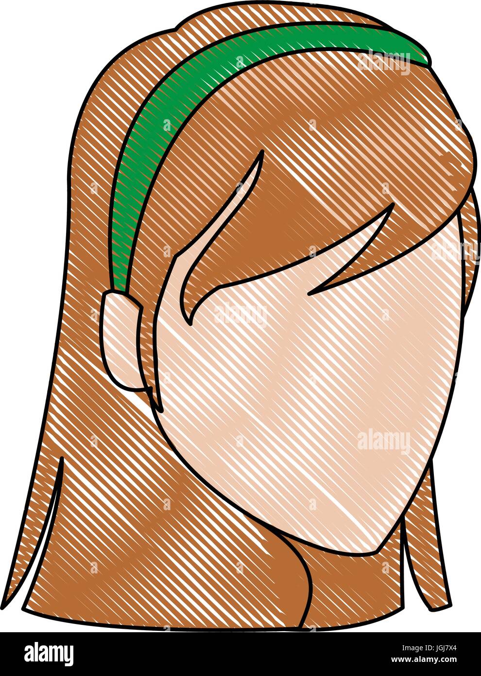 cartoon face young girl student Stock Vector Image & Art - Alamy