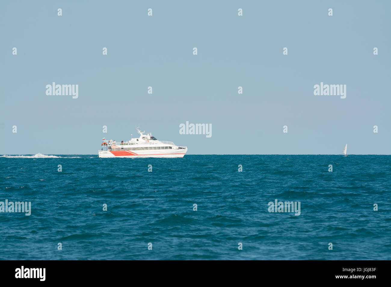 Speed boat ferry Stock Photo - Alamy