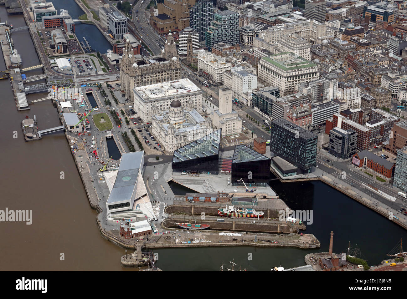 Port of liverpool docks aerial hi-res stock photography and images - Alamy