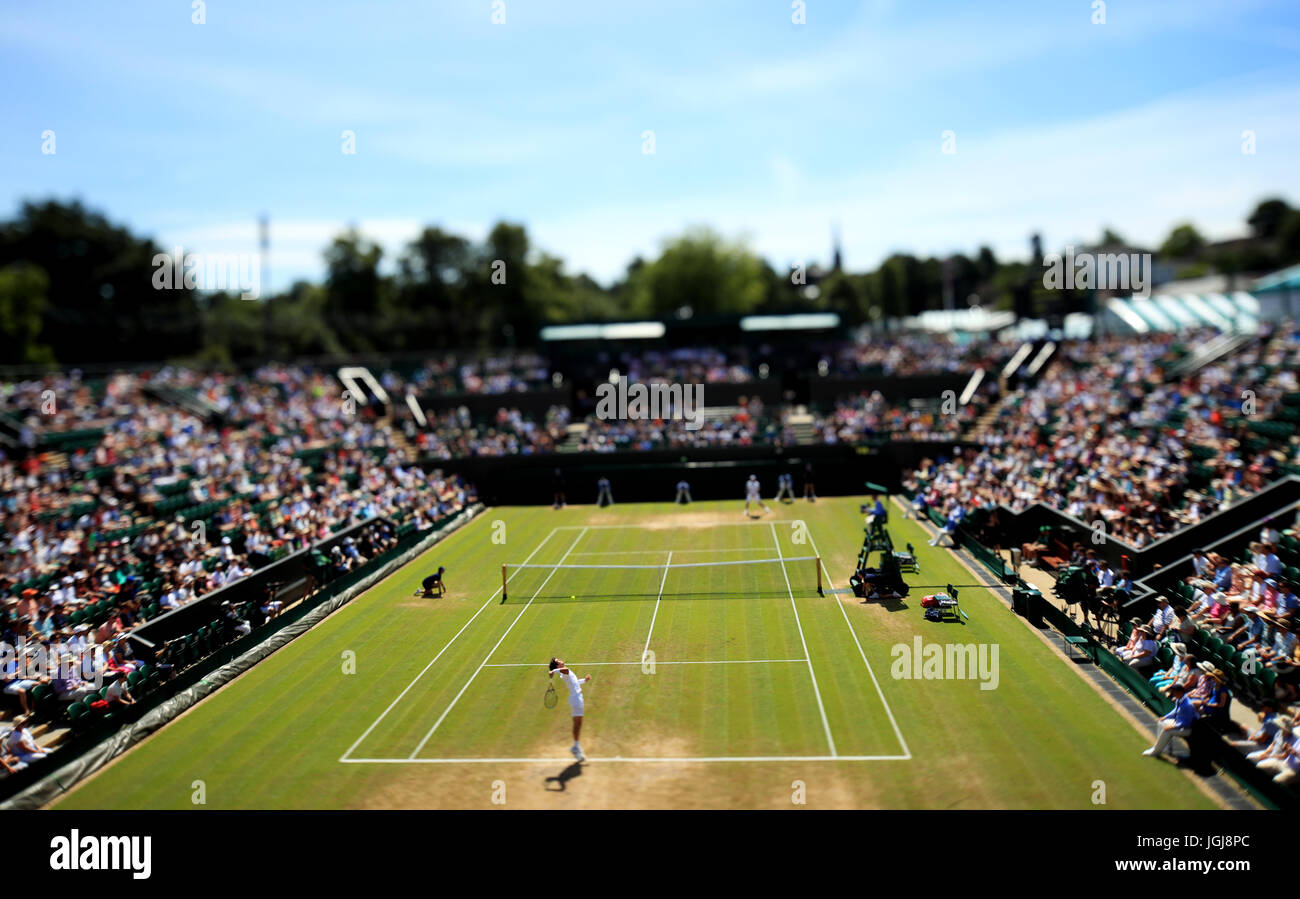 Aljaz Bedene in action against Gilles Muller on day five of the ...