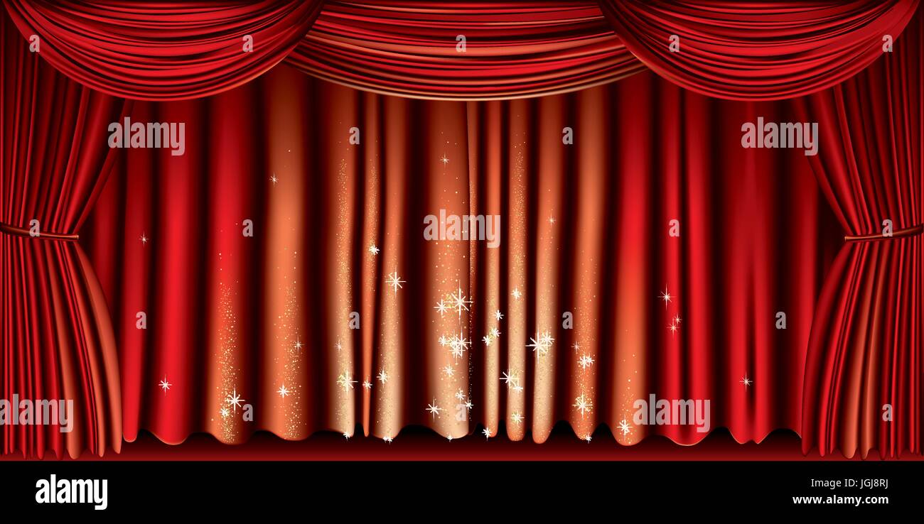 Gold stage scene glitter Stock Vector Images - Alamy