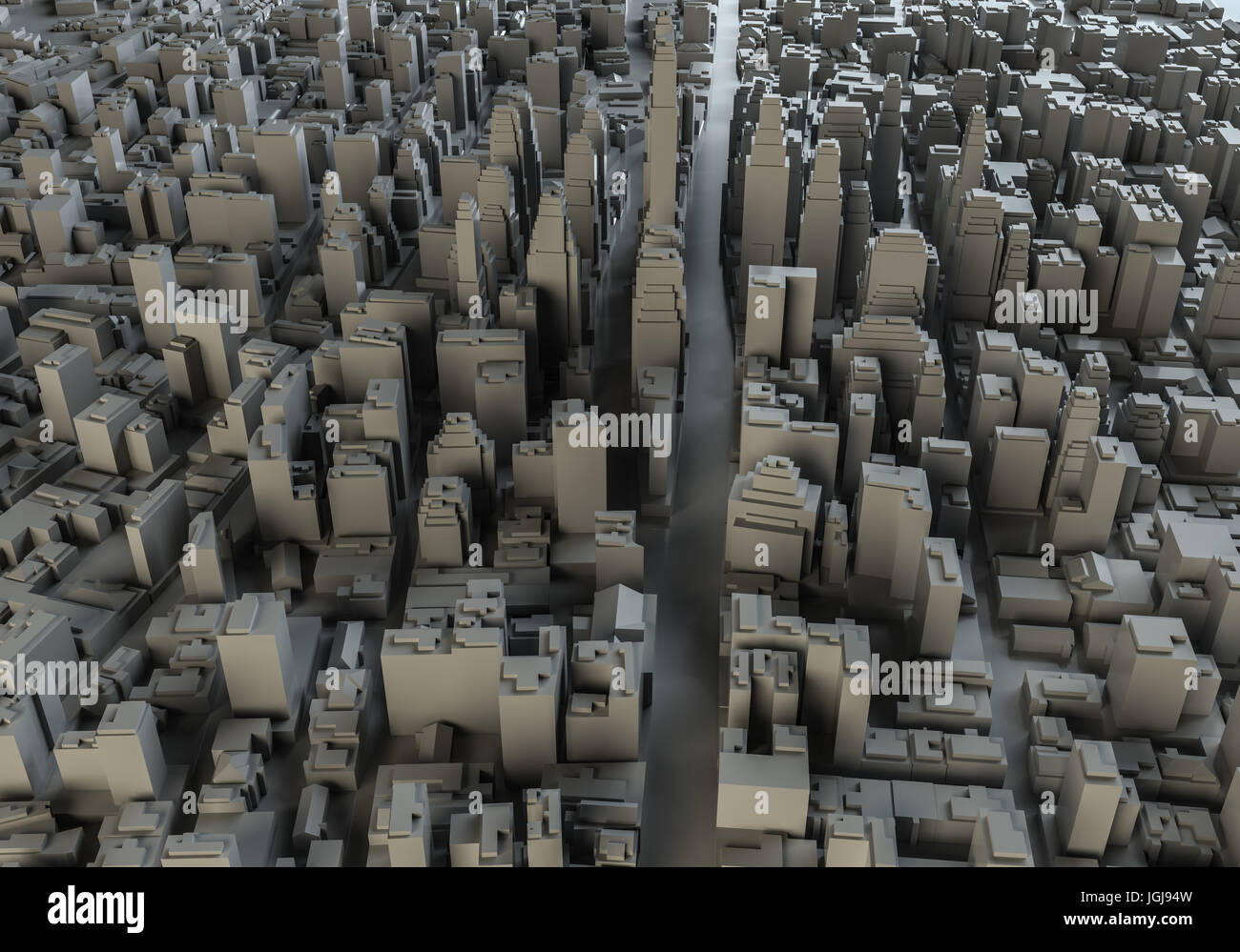 Beautiful city landscape. Abstract city from cubes. 3d illustration ...