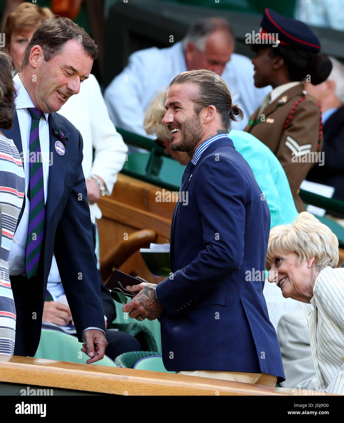 David beckham in royal box on centre court hi-res stock photography and ...