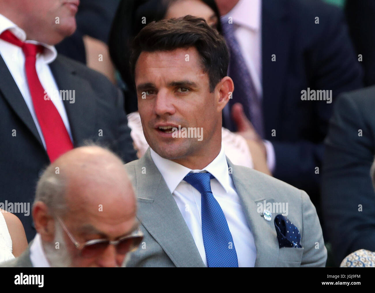 Rugby player Dan Carter on day five of the Wimbledon Championships at ...