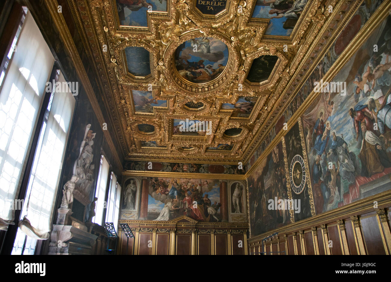 VENICE, ITALY - JUNE 05, 2017: Sala del Collegio or College Hall of ...