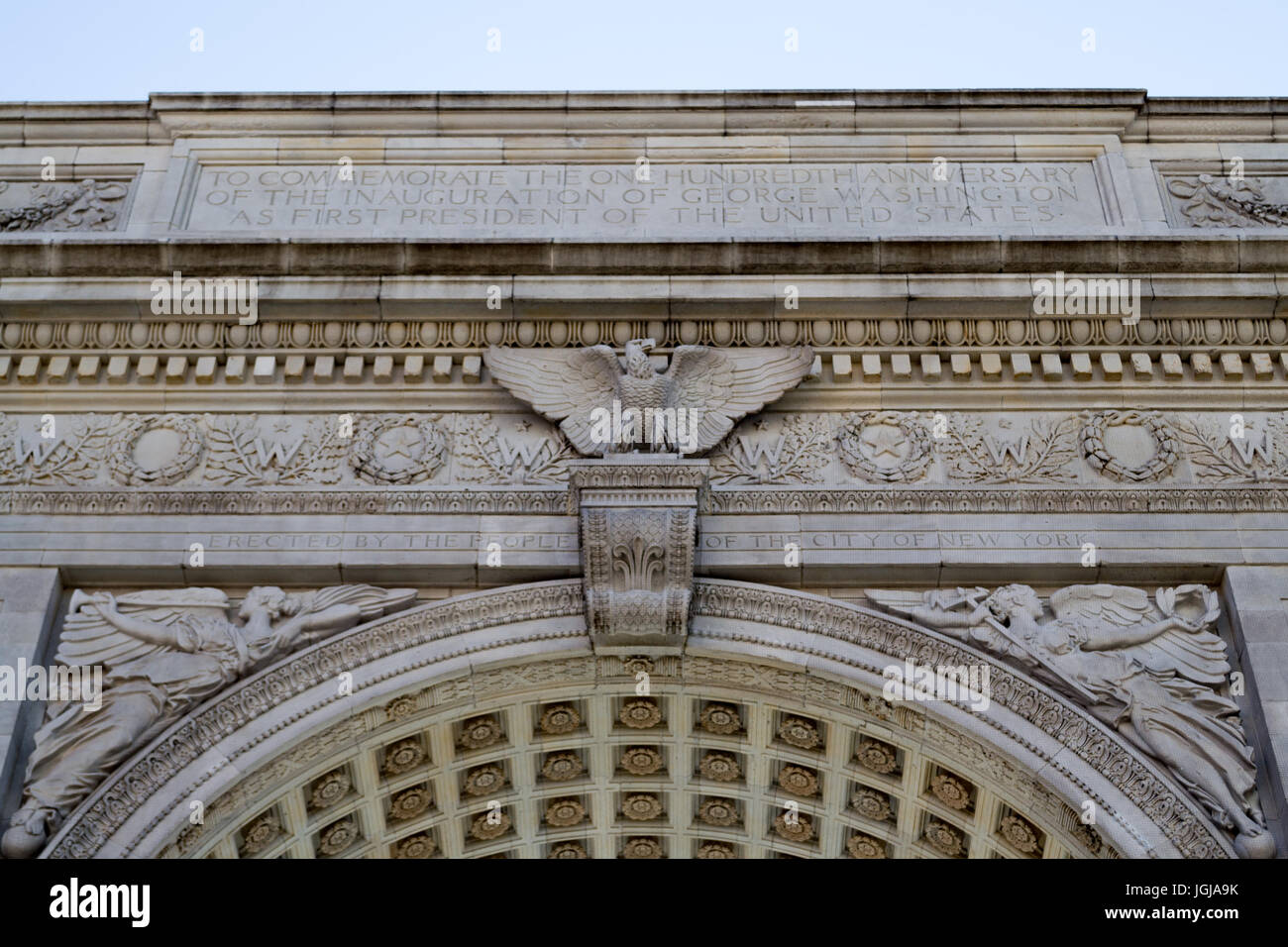 George washington square arch detail hi-res stock photography and ...