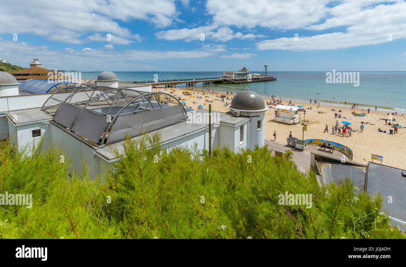 View of Bournemouth Pier from the cliff tops Stock Photo - Alamy