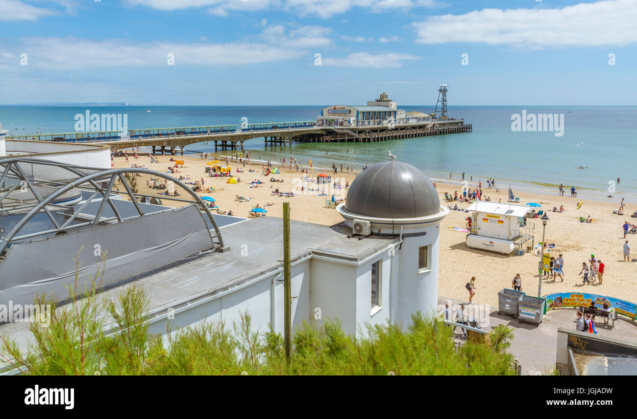 View of Bournemouth Pier from the cliff tops Stock Photo - Alamy