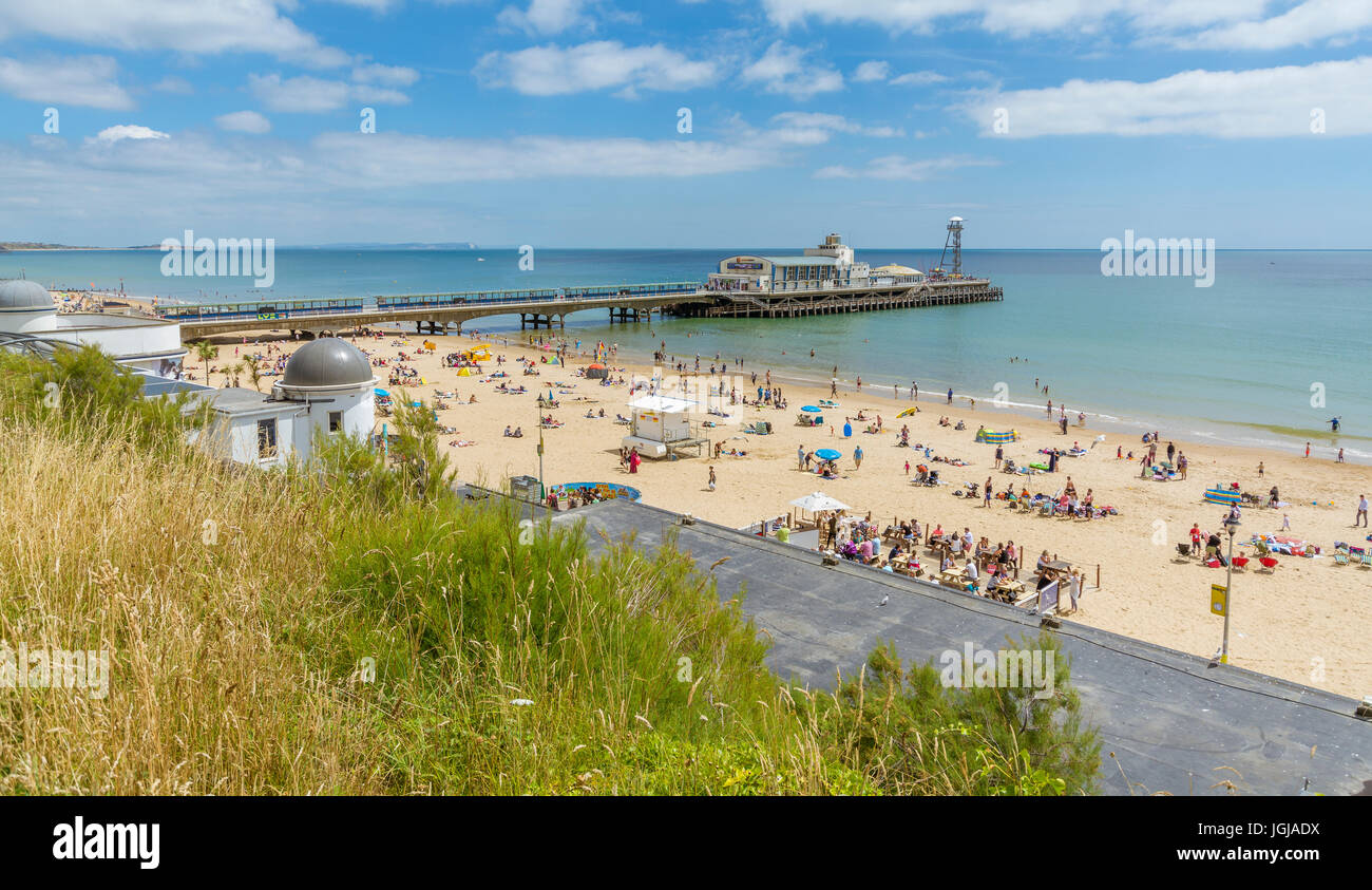 View of Bournemouth Pier from the cliff tops Stock Photo - Alamy