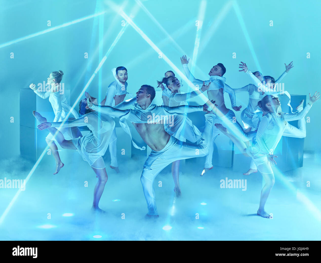 The group of modern ballet dancers Stock Photo - Alamy