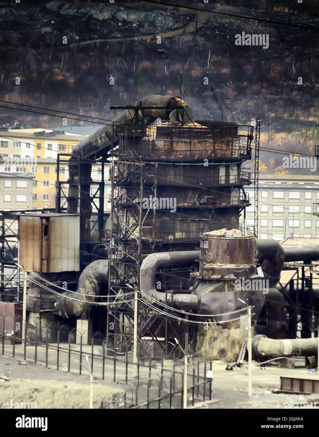Rust belt. Heavy industry in state of economic crisis. Abandoned ...