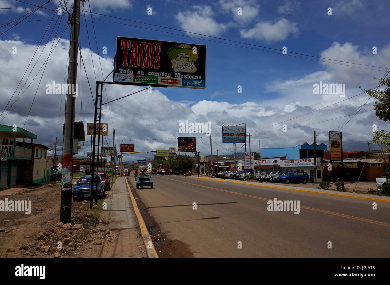 18TH AUGUST 2014, ESTELI, NICARAGUA - The Pan American Highway running ...