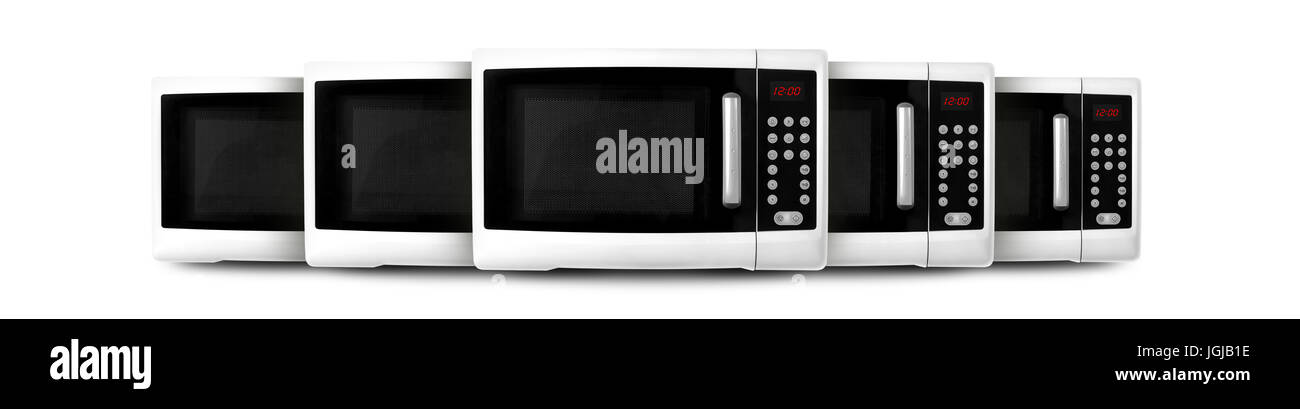 Digital clock microwave oven Cut Out Stock Images & Pictures - Alamy