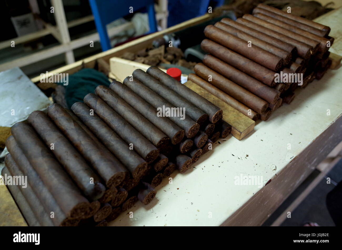 Prepared cigars Inside a cigar factory in Esteli in the northern ...
