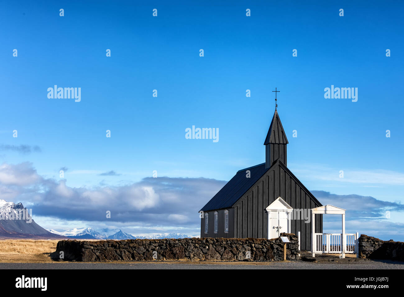 Black Church of Budir in Iceland Stock Photo - Alamy