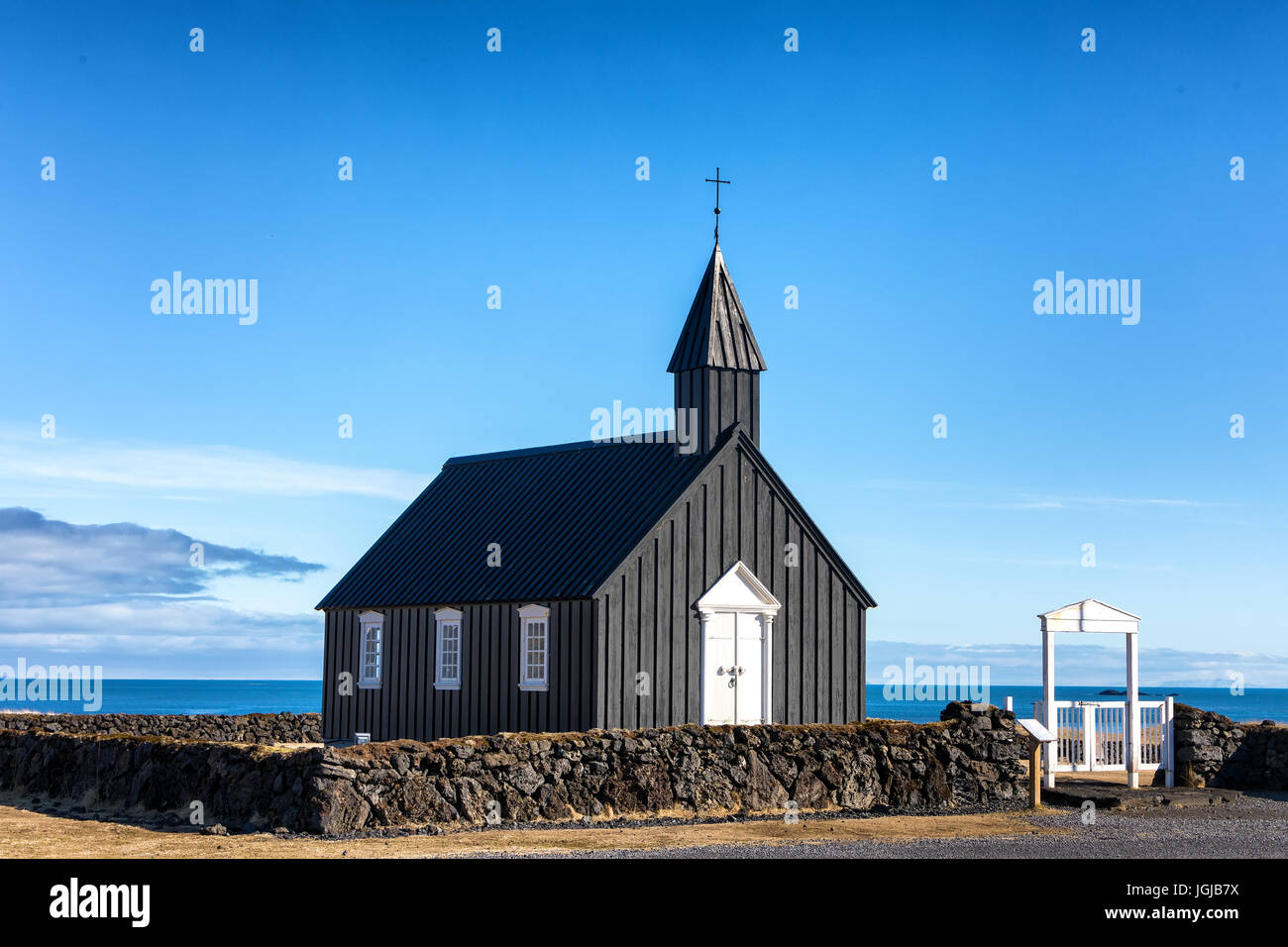 Black timber church budir snaefellsnes hi-res stock photography and ...