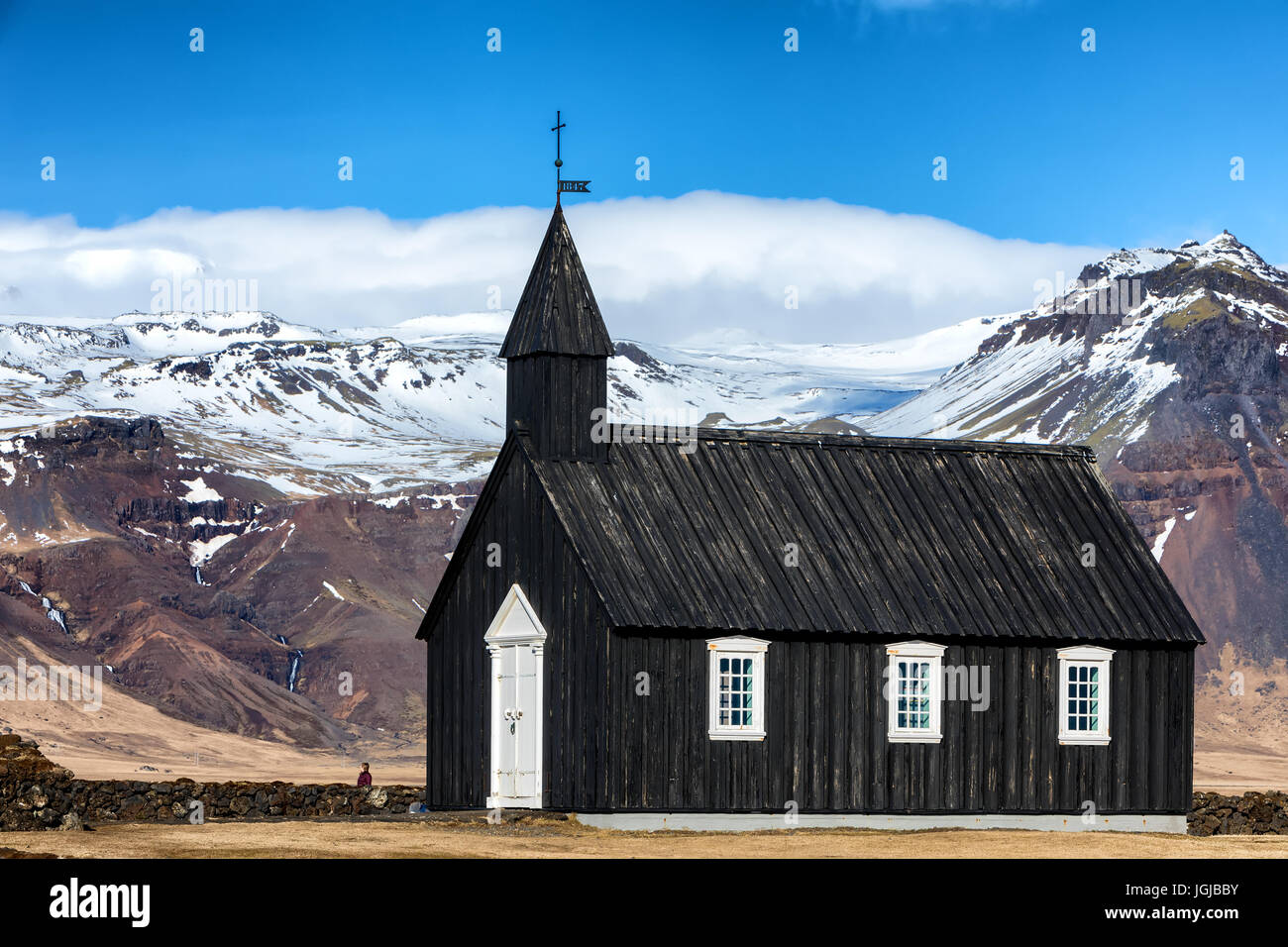 Black Church of Budir in Iceland Stock Photo - Alamy