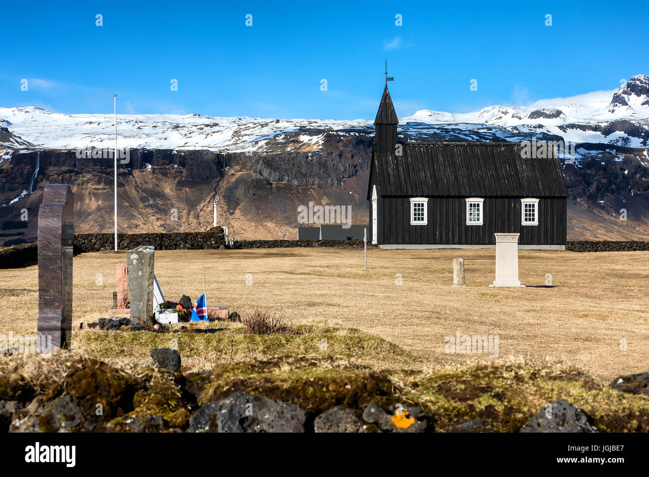 Black Church of Budir in Iceland Stock Photo - Alamy