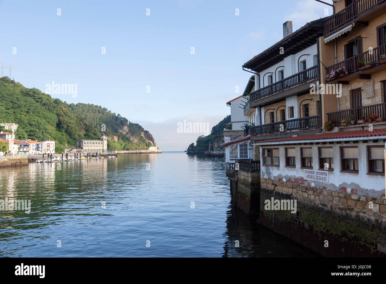 At Pasajes (Guipuzkoa - Spain), on the way to the mouth of the fjord by ...