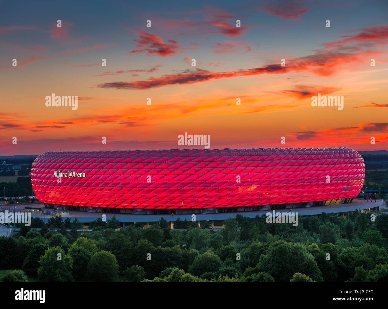Famous football stadium Allianz Arena in Munich, Bavaria, Germany ...
