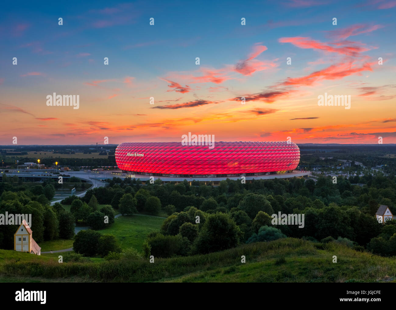 Famous football stadium Allianz Arena in Munich, Bavaria, Germany ...