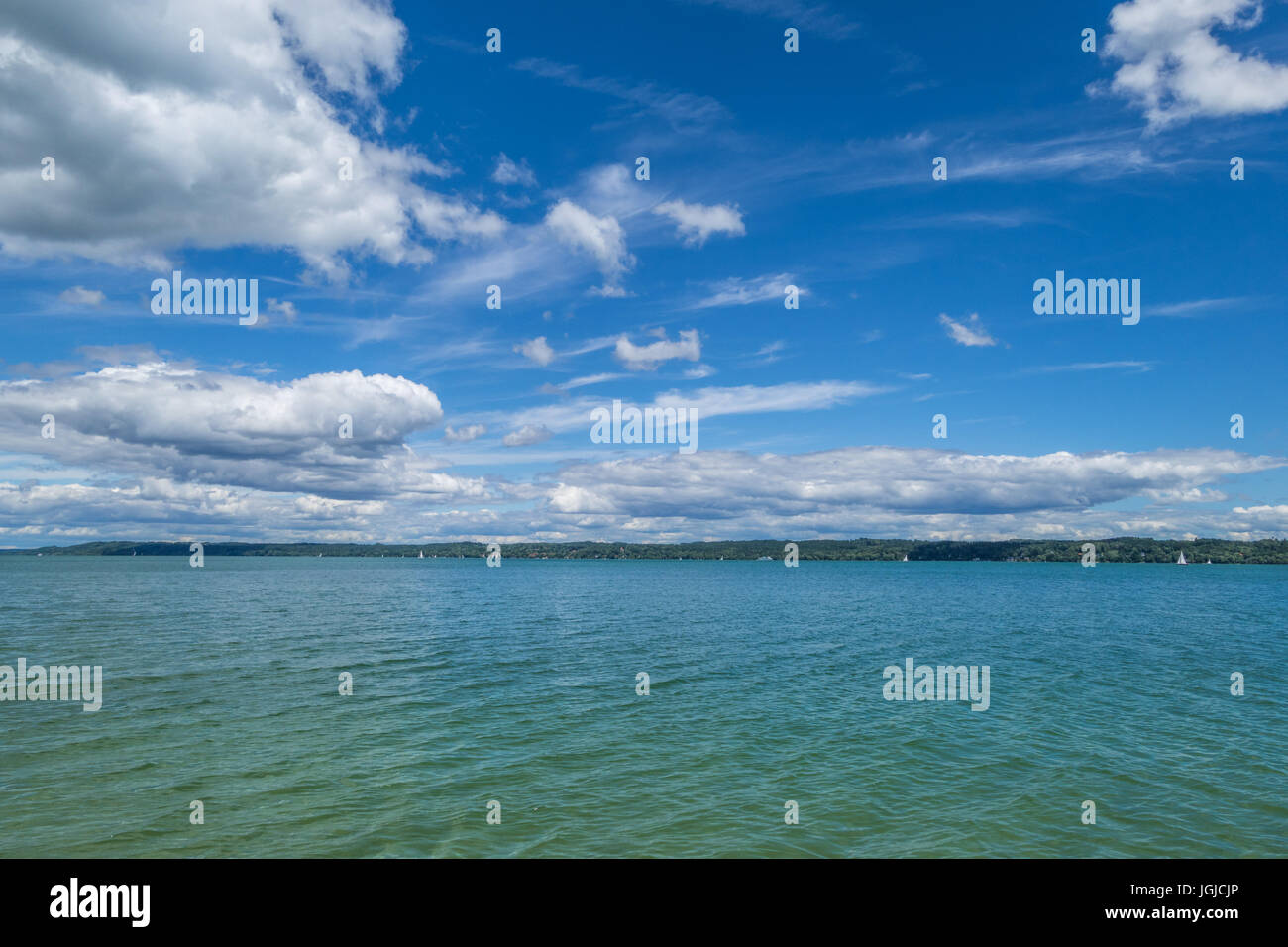 Summer day on Lake Starnberger See, Bavaria, Germany Stock Photo - Alamy