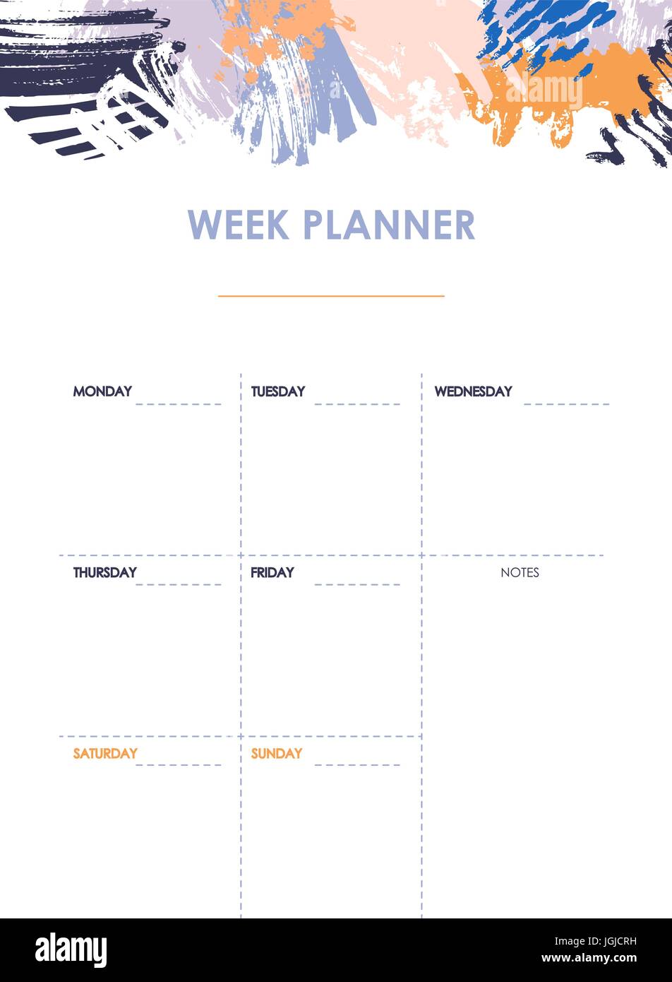 Weekly planner design Stock Vector Image & Art - Alamy
