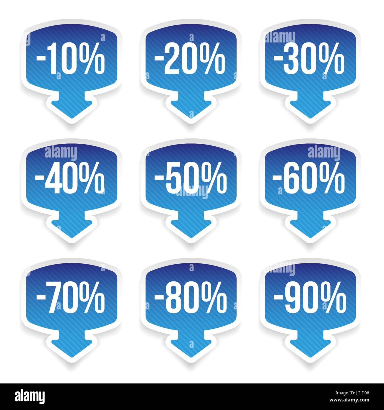 Sale sticker set blue Stock Vector Image & Art - Alamy