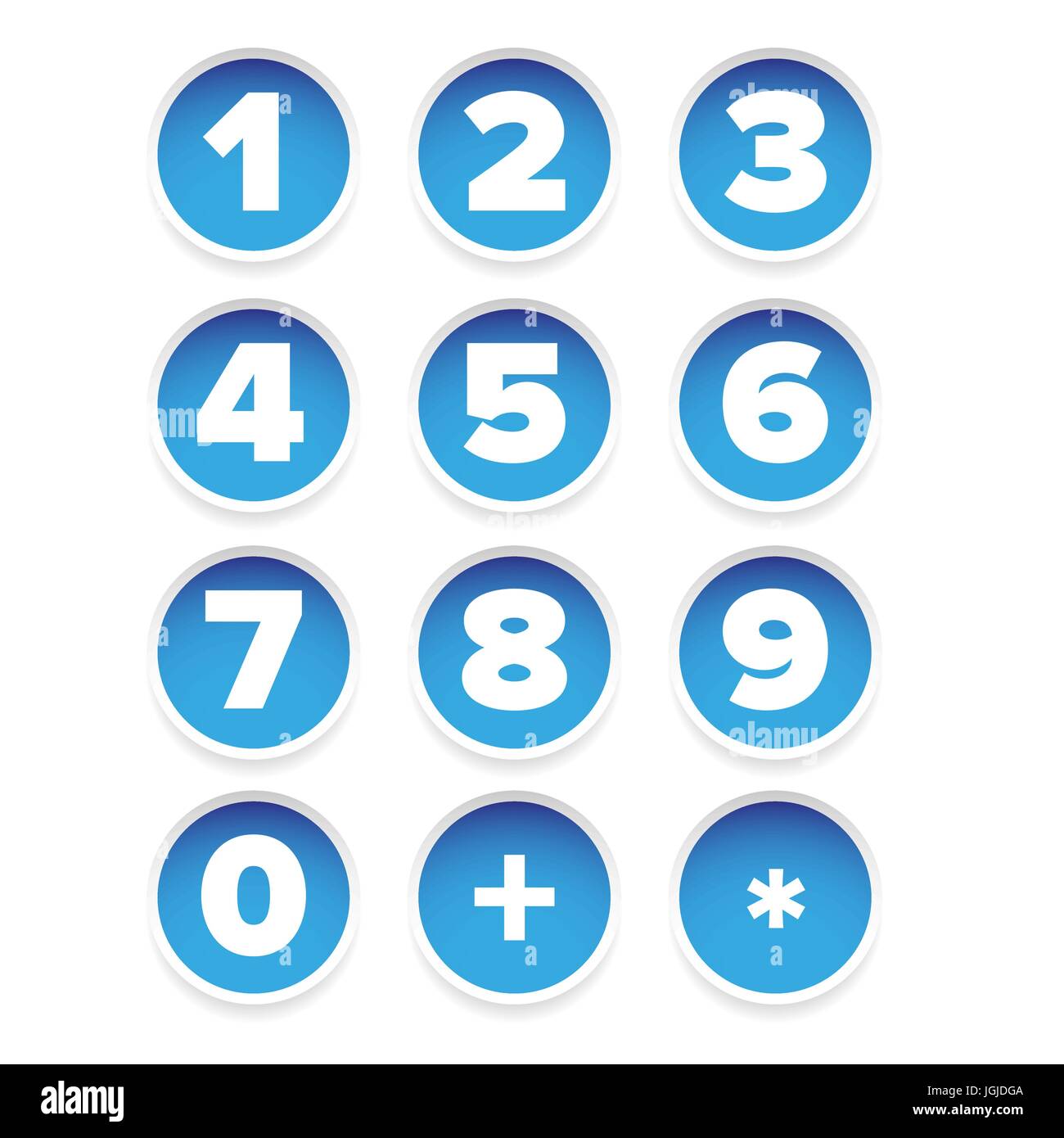 Nuber set round sticker vector Stock Vector Image & Art - Alamy