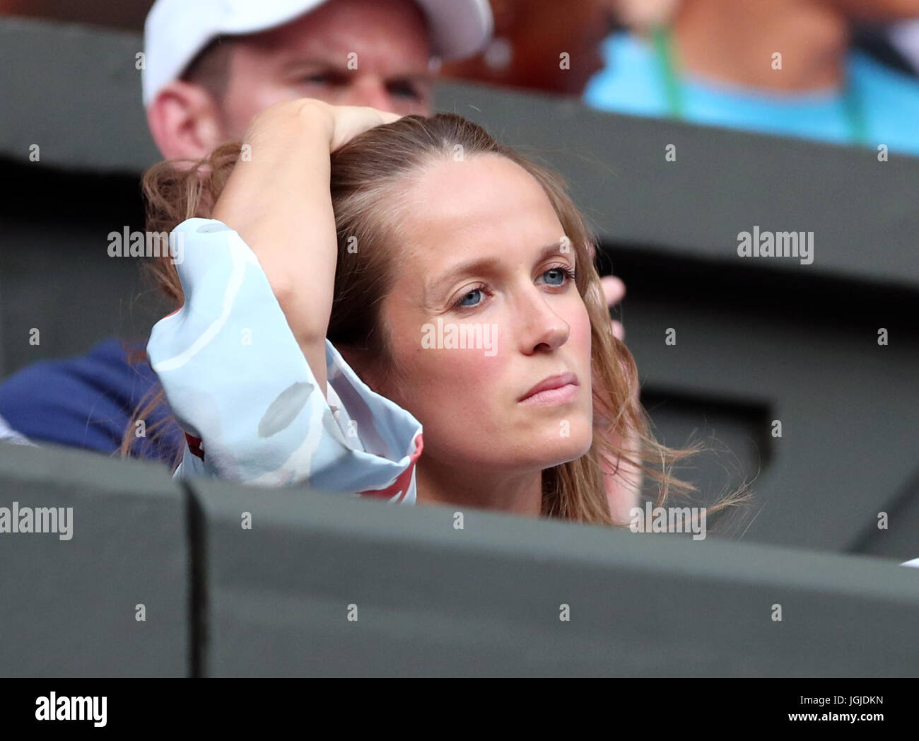 Kim Murray watches her husband Andy Murray in action against Fabio ...