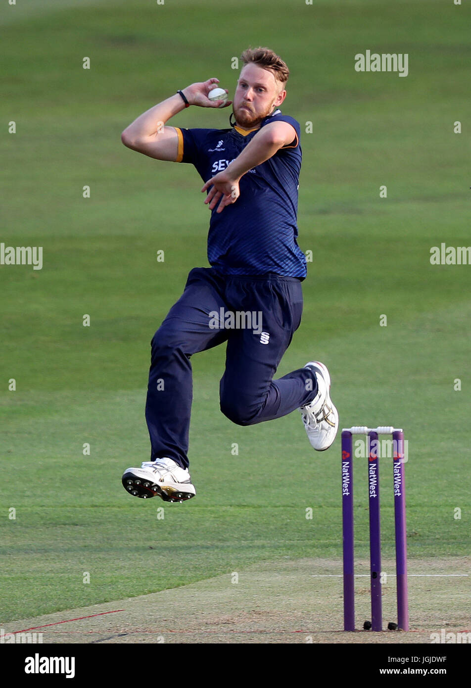 Essex's Jamie Porter bowls during the NatWest T20 Blast match at the ...