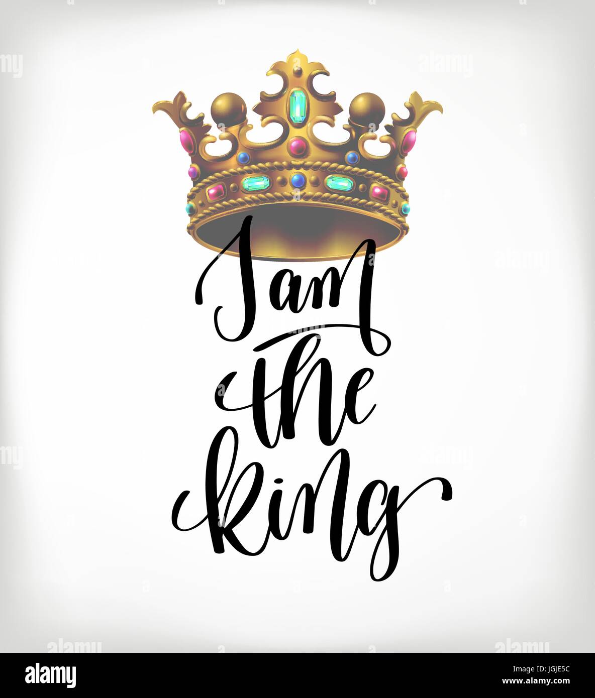 i am the king handwritten lettering poster Stock Vector Image & Art - Alamy