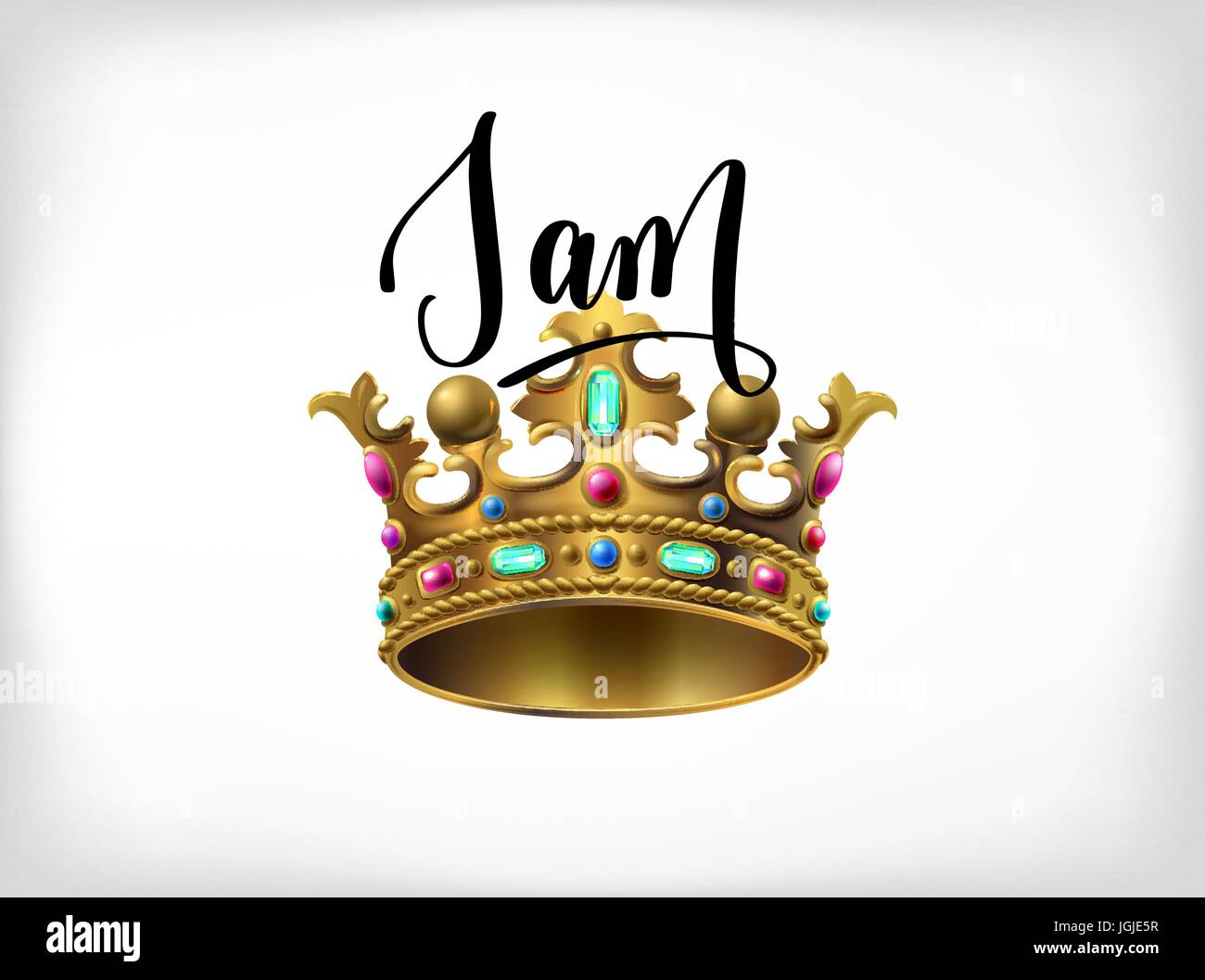 i am the king handwritten lettering poster Stock Vector Image & Art - Alamy