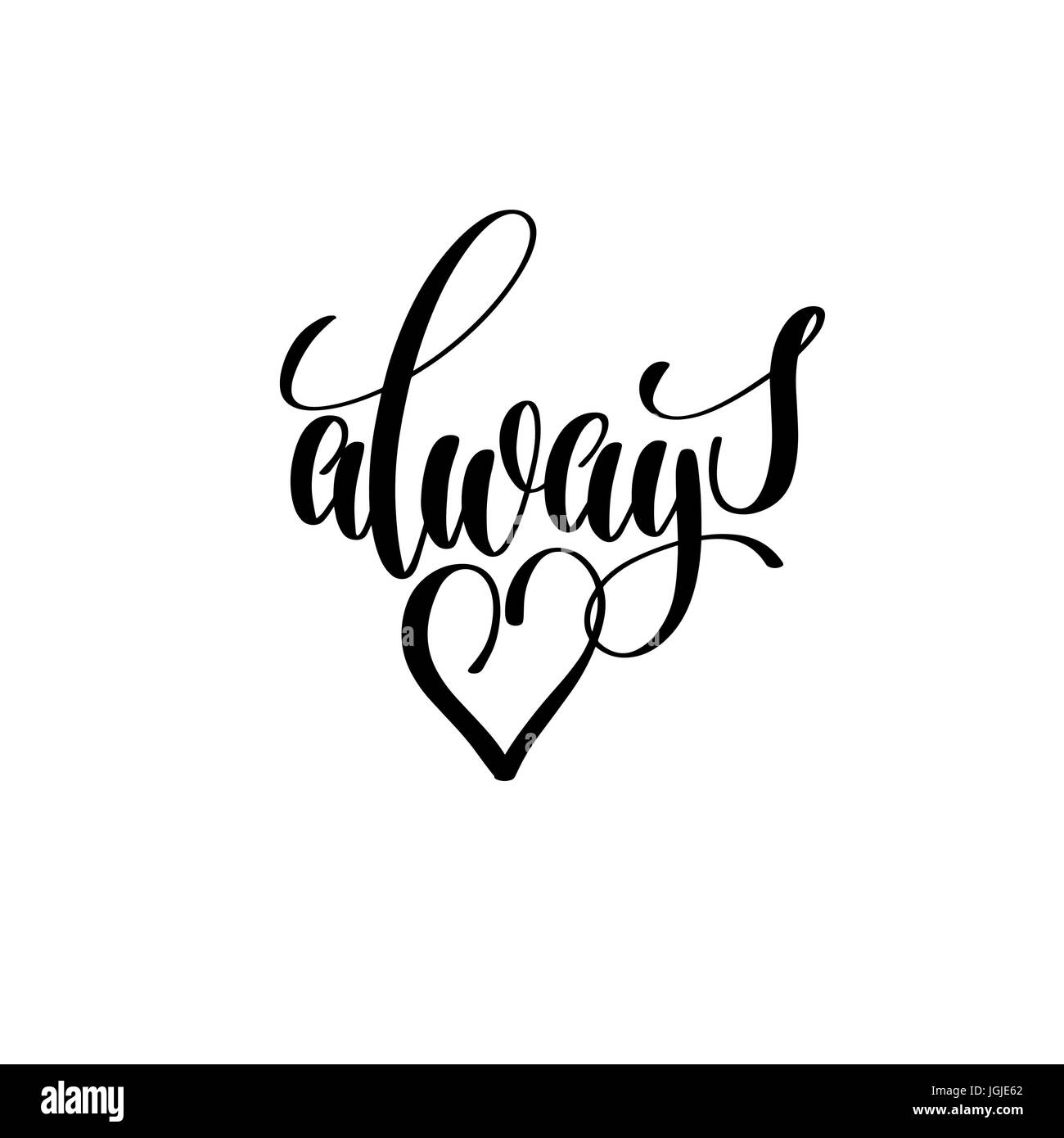 always in love lettering poster Stock Vector Image & Art - Alamy