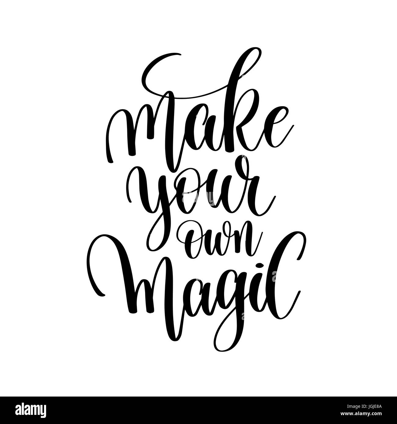 make your own magic hand written lettering Stock Vector Image & Art - Alamy