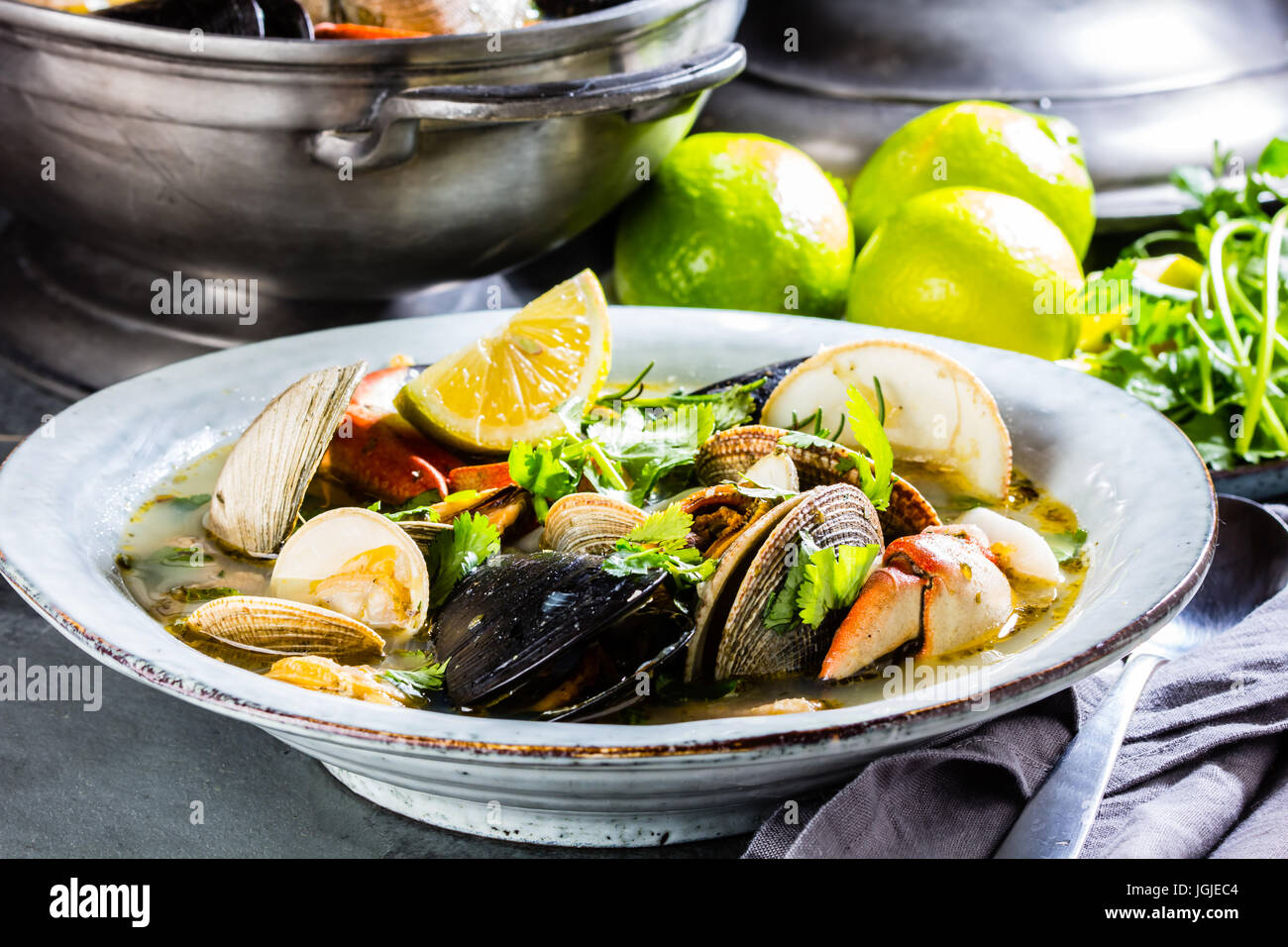 Chile seafood cuisine hi-res stock photography and images - Alamy