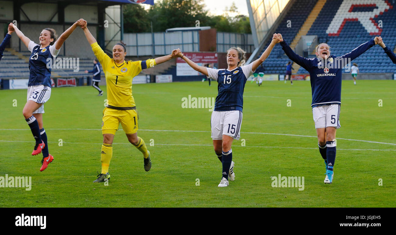 Scotland Women's (left to right) Chloe Arthur, Gemma Fay, Sophie Howard ...