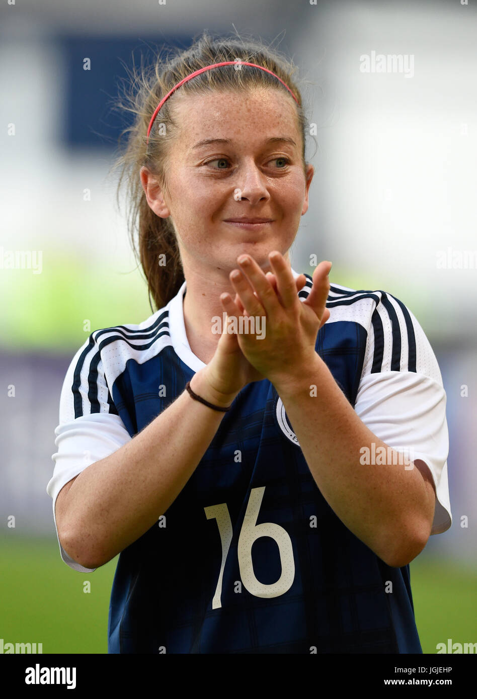 Scotland's Christie Murray applauds the fans after the final whistle of ...