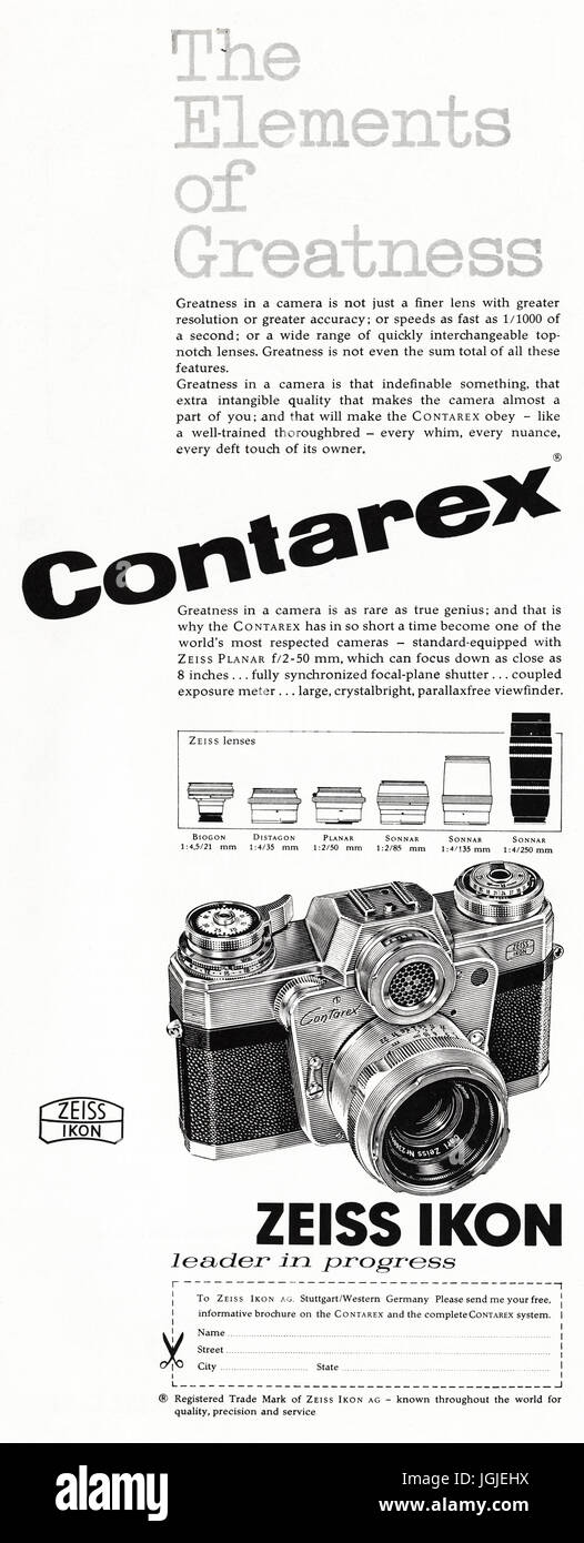 Advertising photography zeiss ikon advert hi-res stock photography and ...