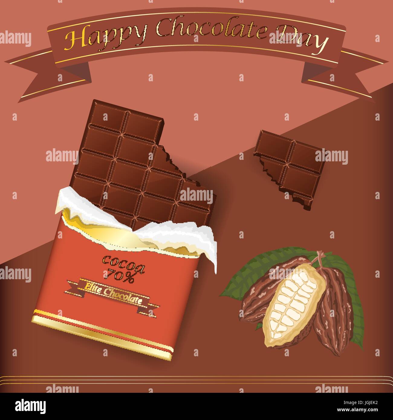 Vector background for creating design, world chocolate day Stock Vector ...