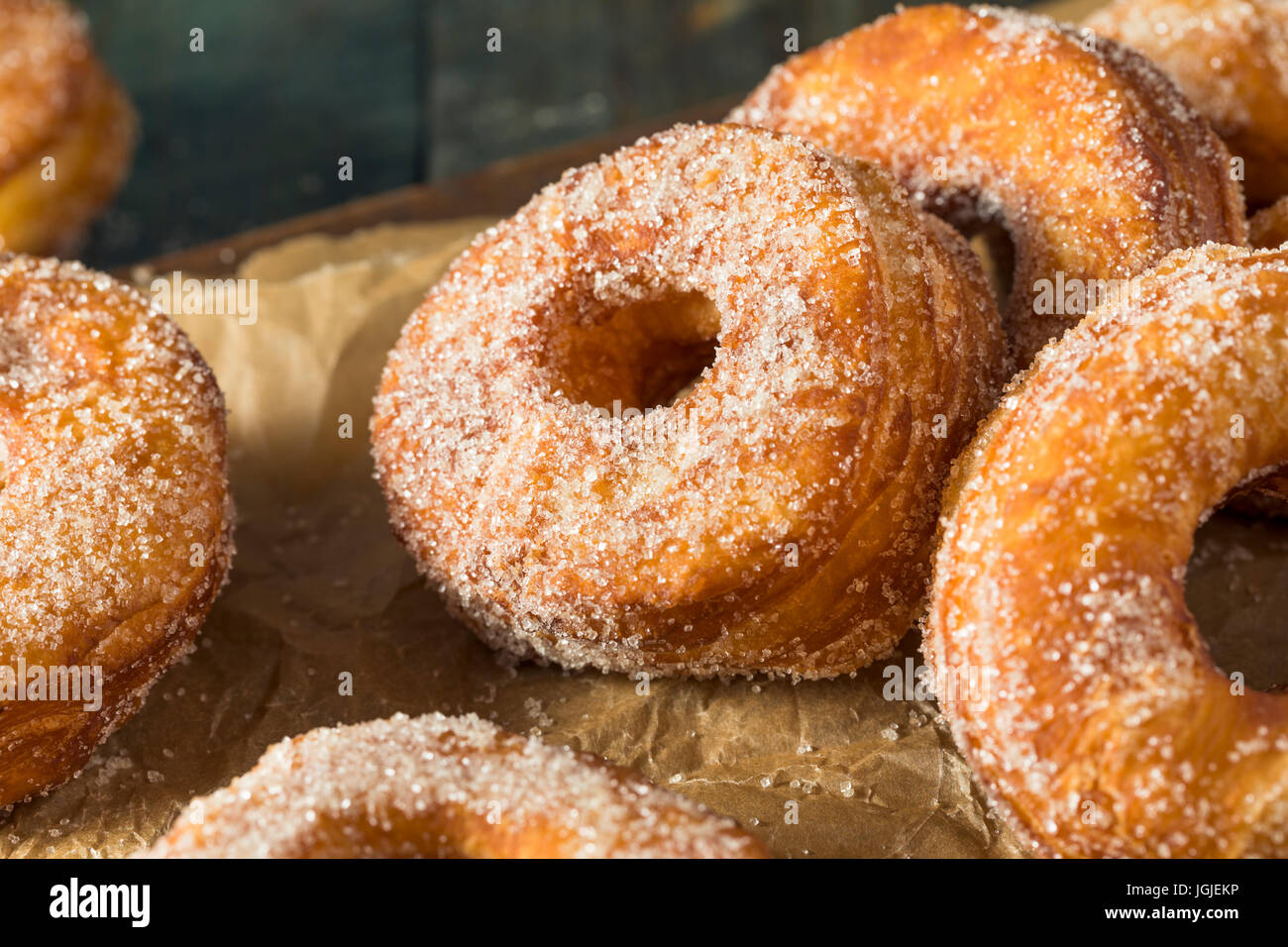Homemade Sugary Cronut Donuts with Sugar and Butter Stock Photo - Alamy