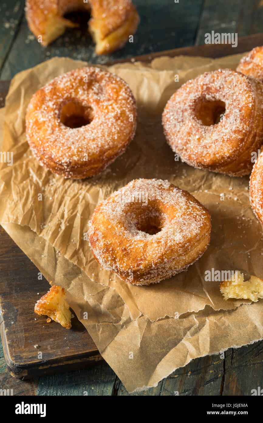 Homemade Sugary Cronut Donuts with Sugar and Butter Stock Photo - Alamy